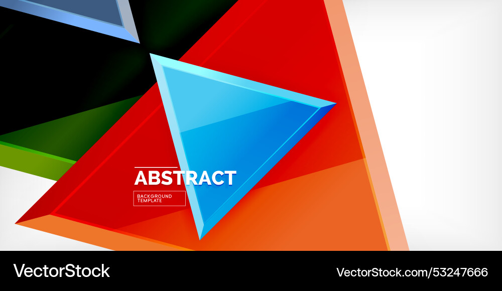 Triangle glass shapes geometric abstract Vector Image