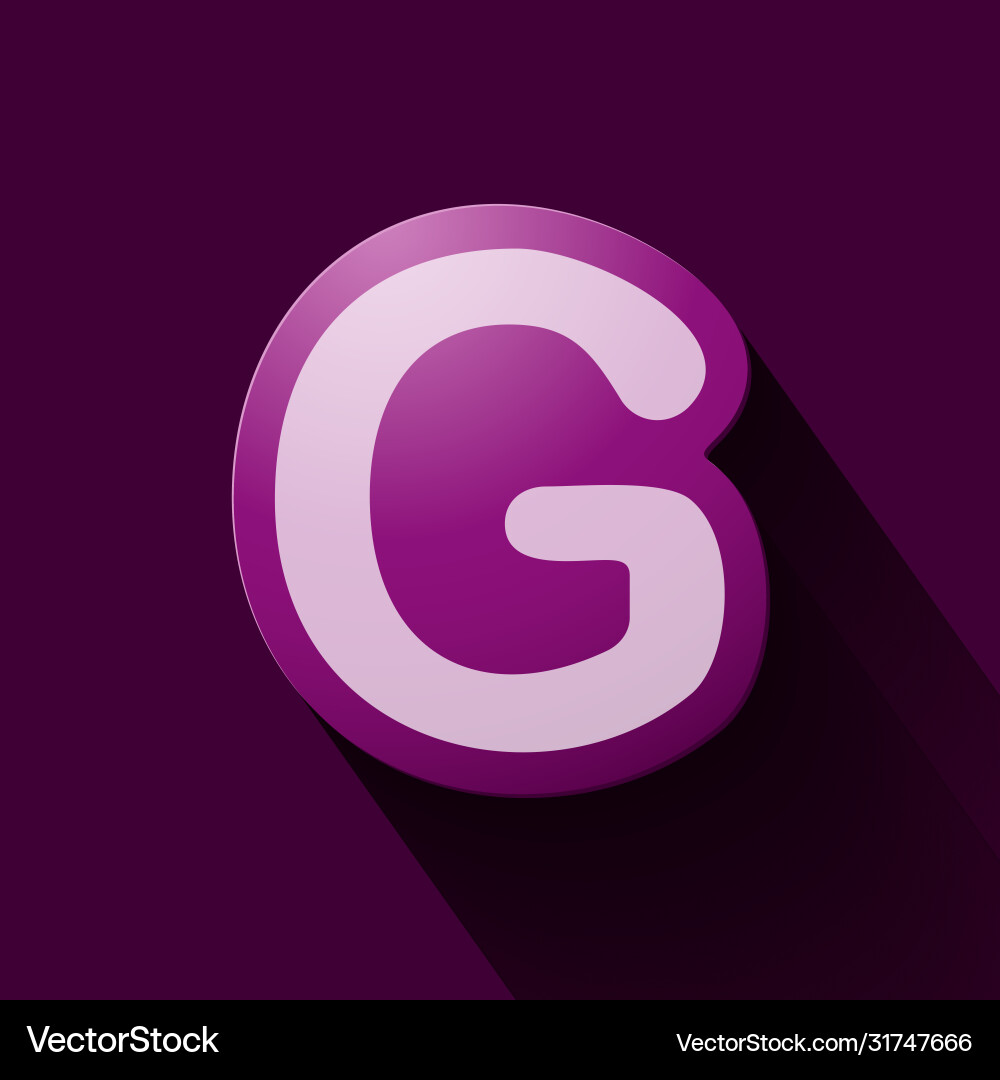 Volume icons alphabet g Royalty Free Vector Image