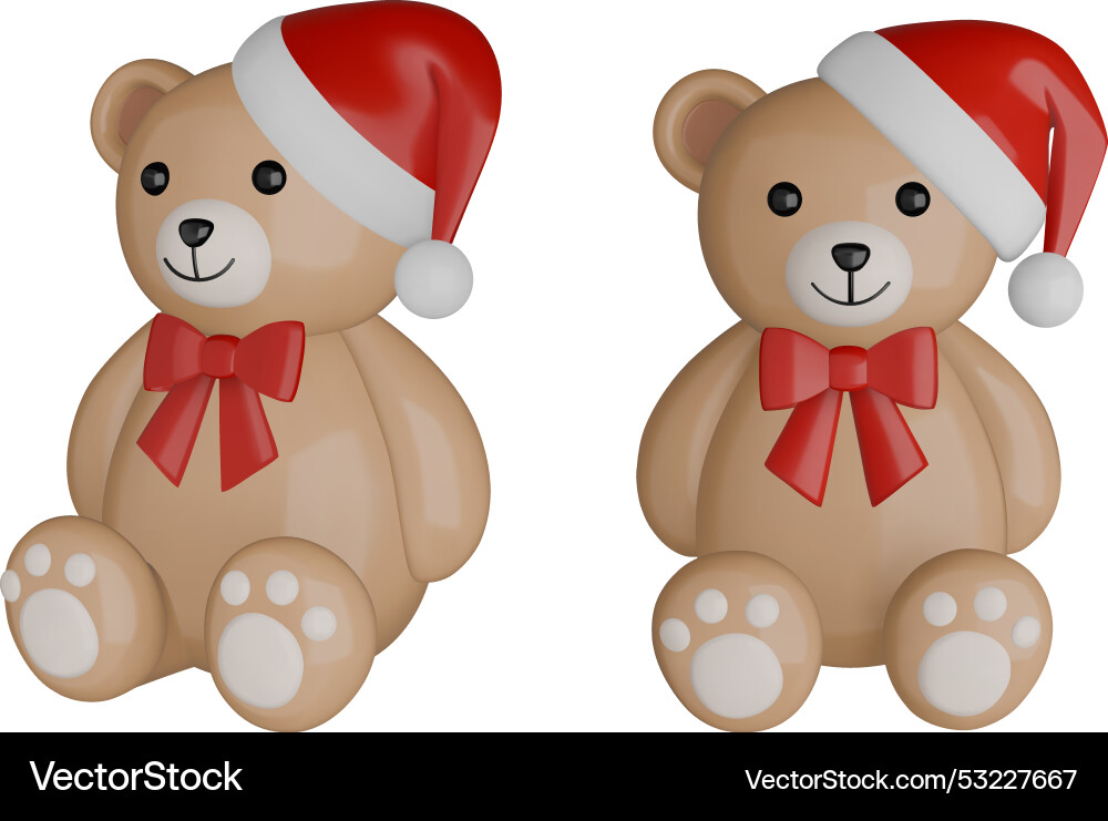 3d teddy bear Royalty Free Vector Image - VectorStock