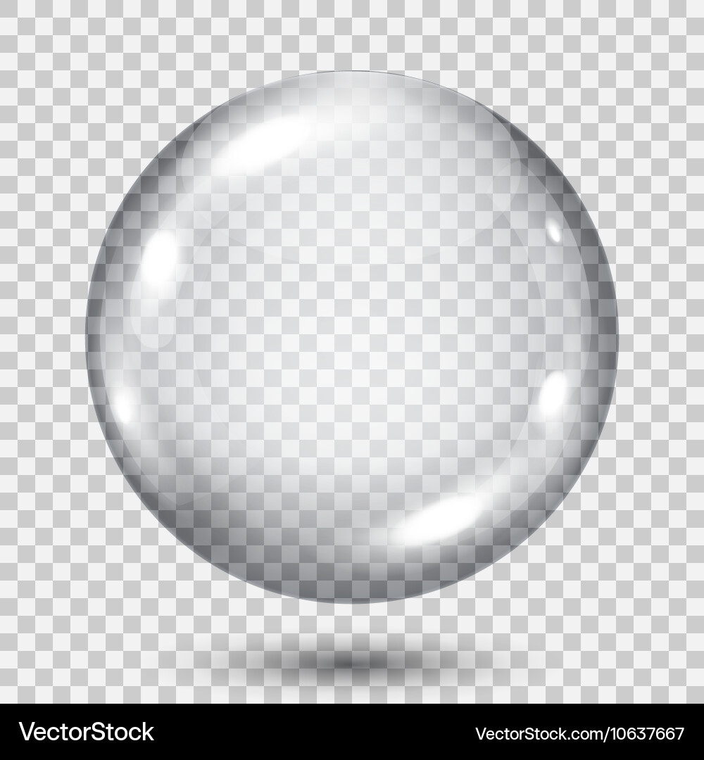 Big transparent gray sphere Royalty Free Vector Image