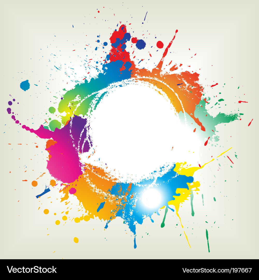 Colorful Paint Splatter Background Royalty Free Vector Image