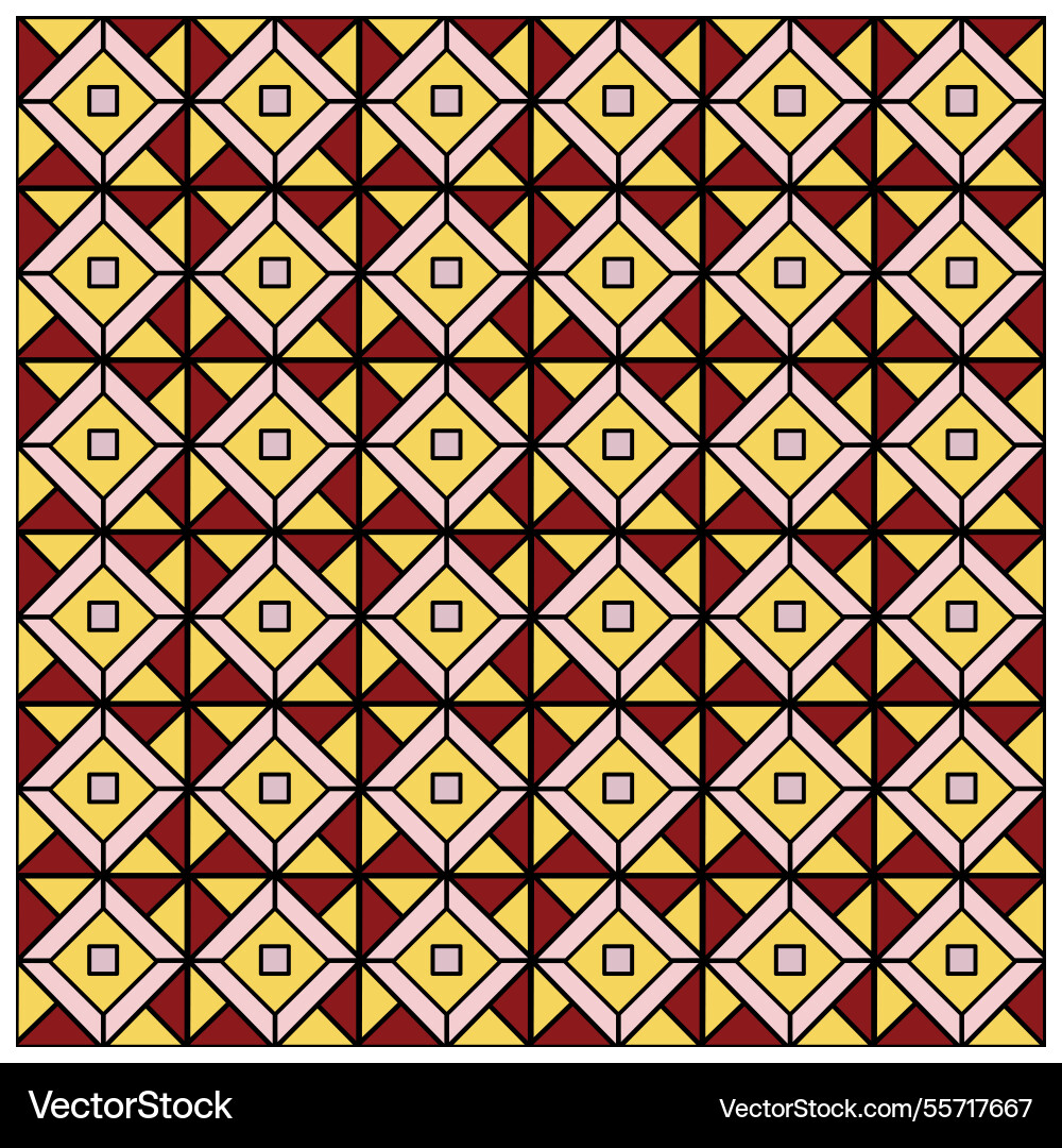 Diamond Print Pattern - Red Yellow Pink Royalty Free Vector