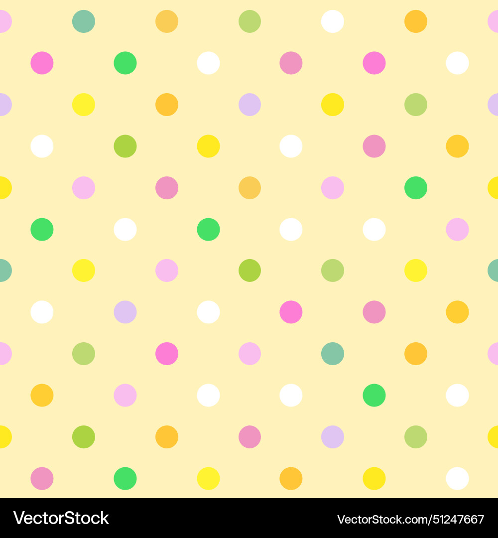 Polka dot pattern colorful seamless texture Vector Image