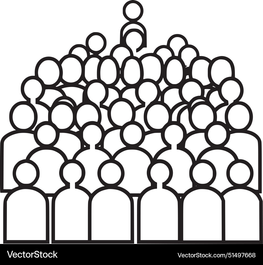 Crowd icon Royalty Free Vector Image - VectorStock