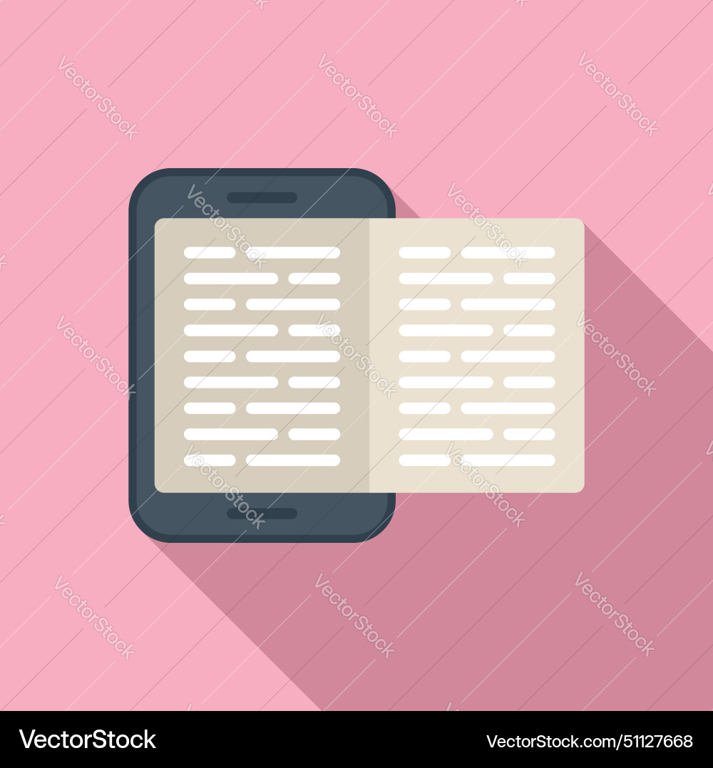 Culture digital encyclopedia icon flat Royalty Free Vector