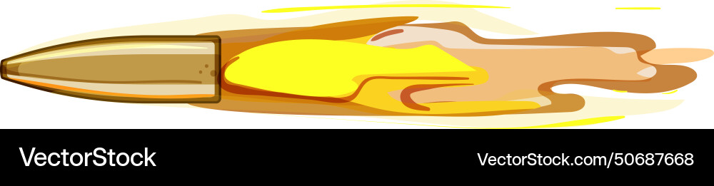 Fast bullet flying cartoon Royalty Free Vector Image