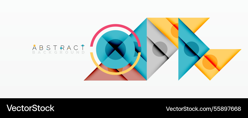 Geometric abstract design with layered triangles Vector Image