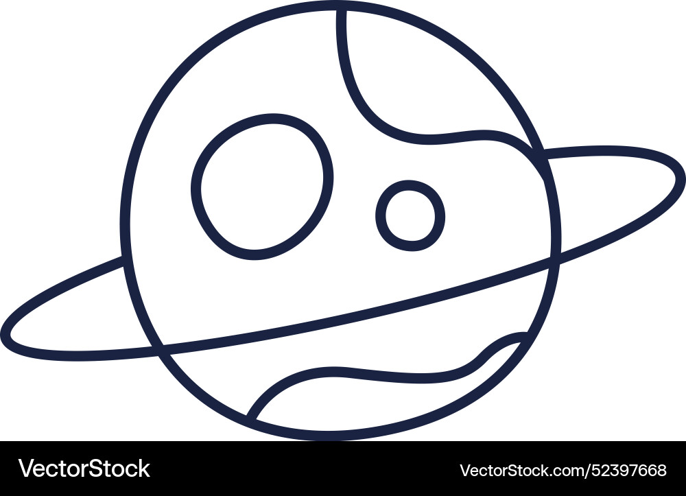 Planet doodle icon Lizenzfreies Vektorbild - VectorStock