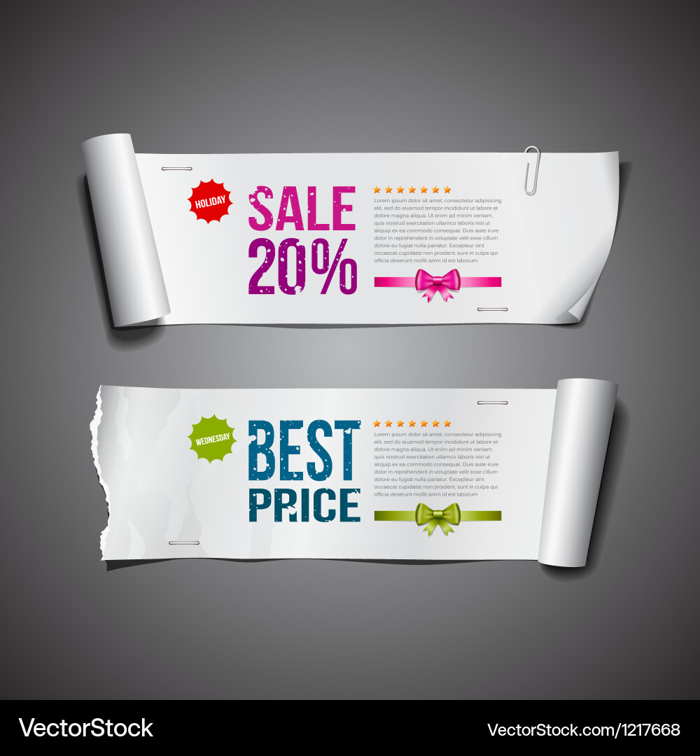 Ripped White Paper Roll Royalty Free Vector Image