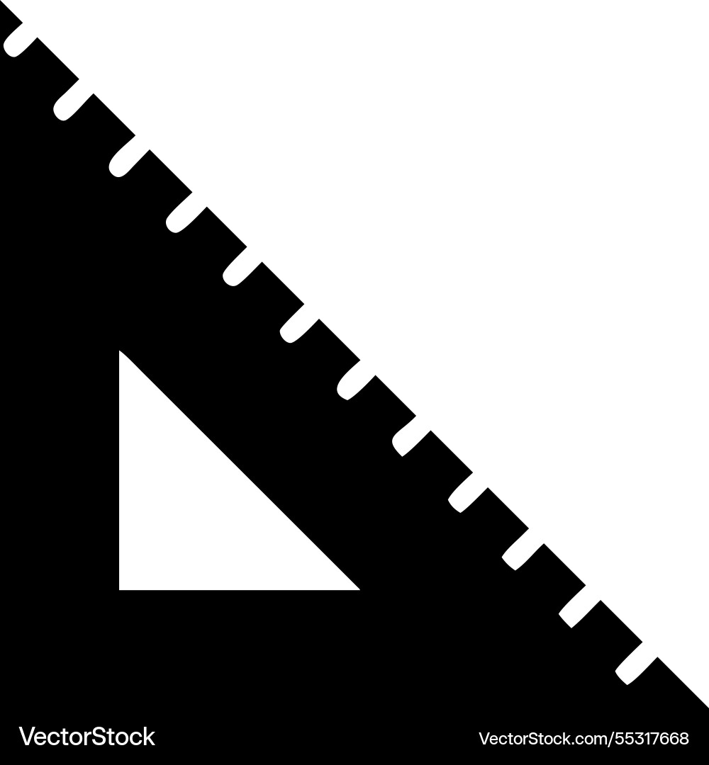 Triangle ruler textile industry equipment Vector Image