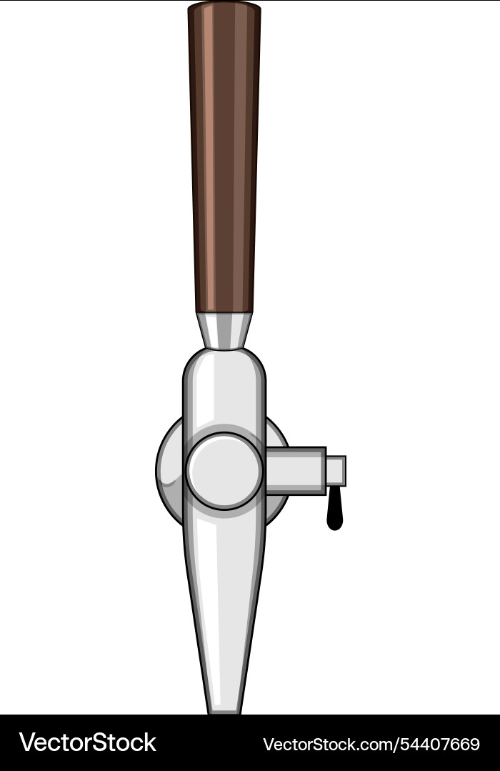 Ale beer tap cartoon Royalty Free Vector Image