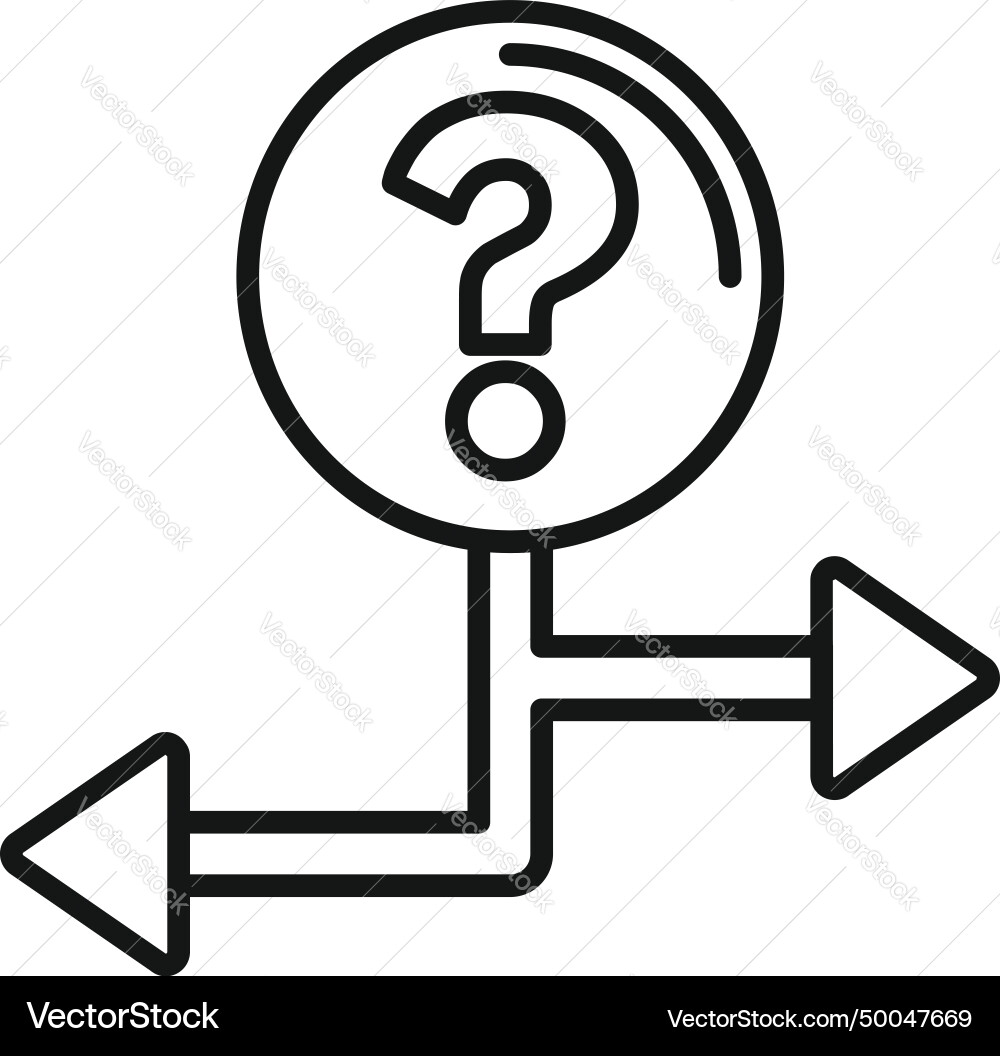 Ambiguity analysis icon outline data Royalty Free Vector