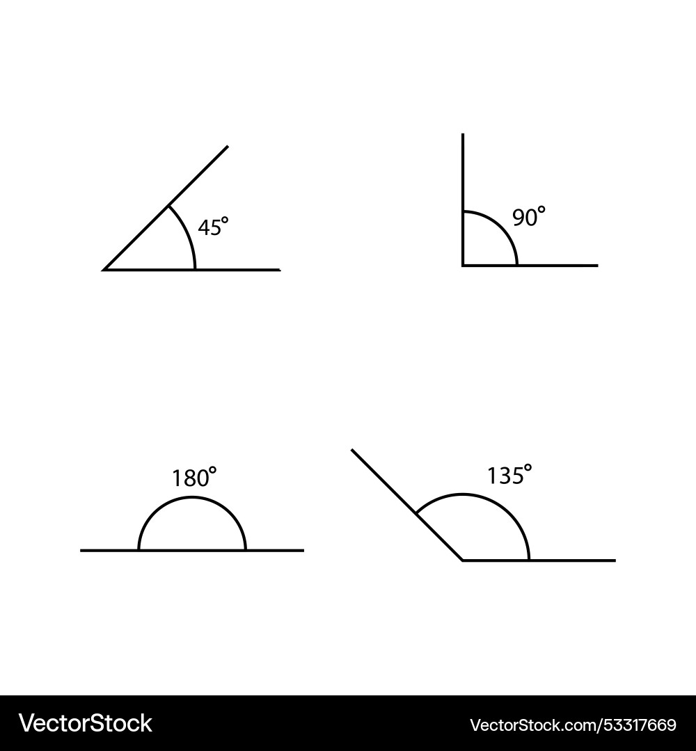 Degree angle icon Royalty Free Vector Image - VectorStock