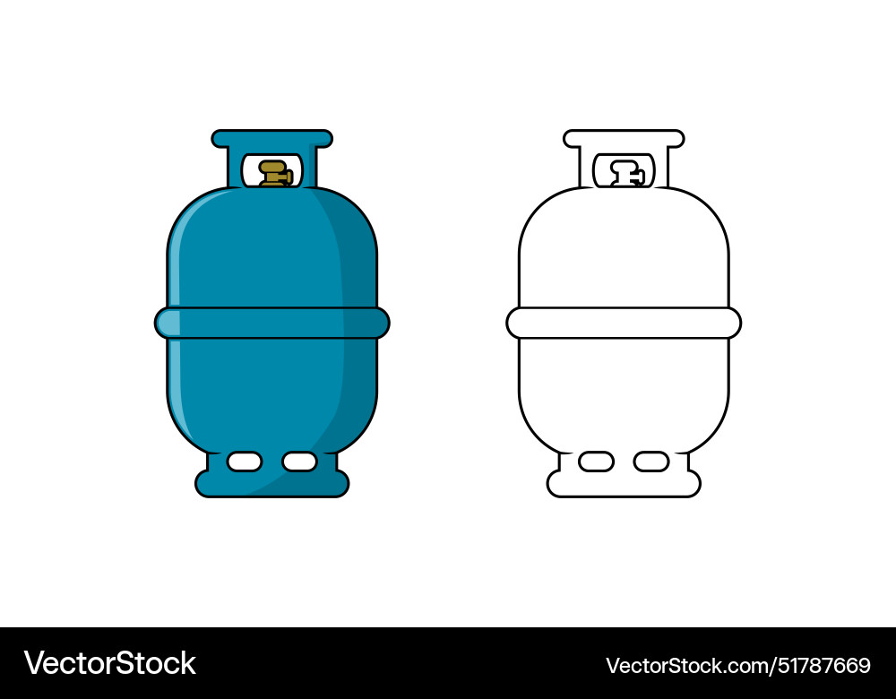 Gas cylinder tank design Royalty Free Vector Image