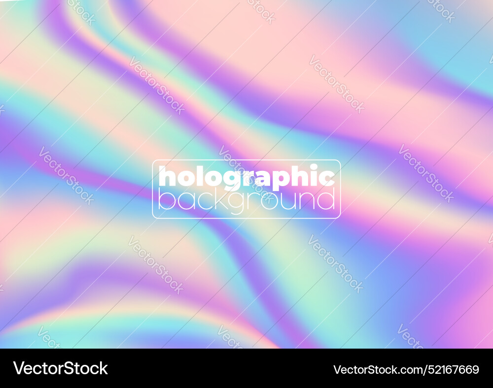 Holographic foil background with rainbow gradient Vector Image