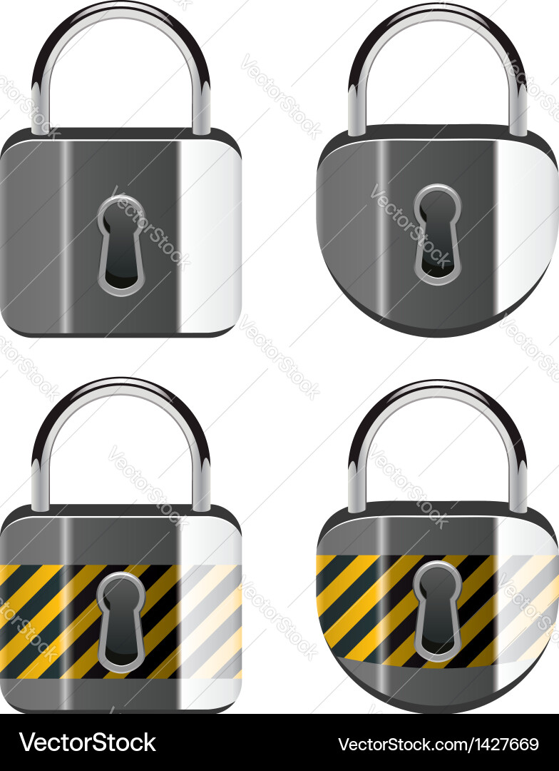 Padlocks Royalty Free Vector Image - VectorStock