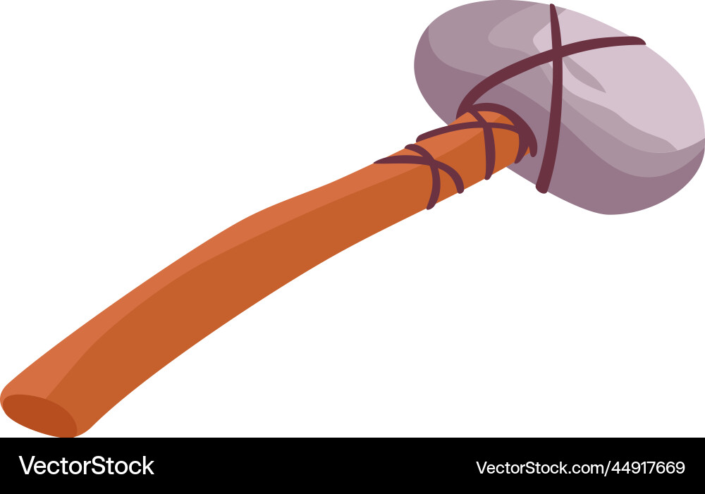 Primitive age hammer composition Royalty Free Vector Image