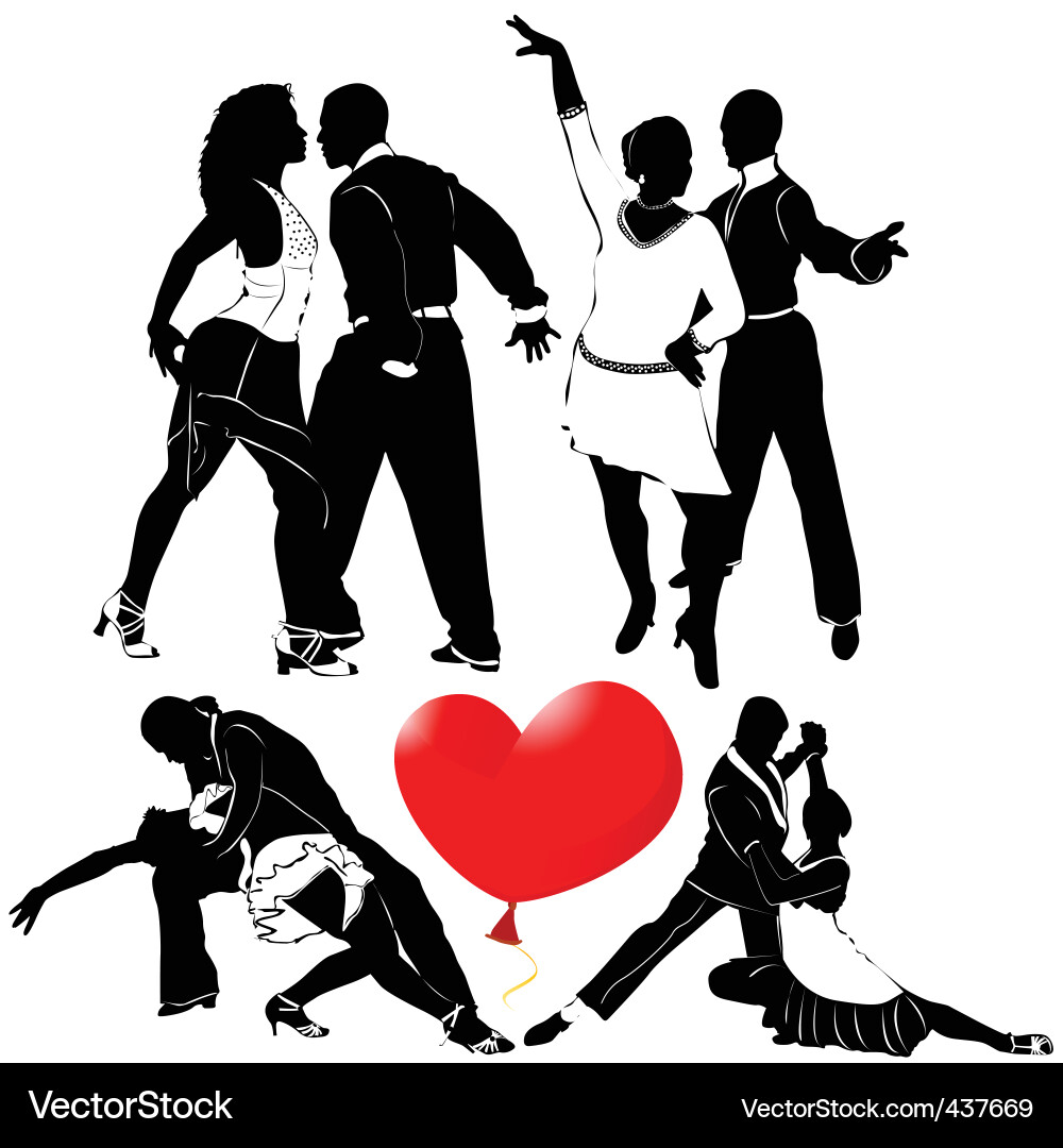 Romantic dance Royalty Free Vector Image - VectorStock