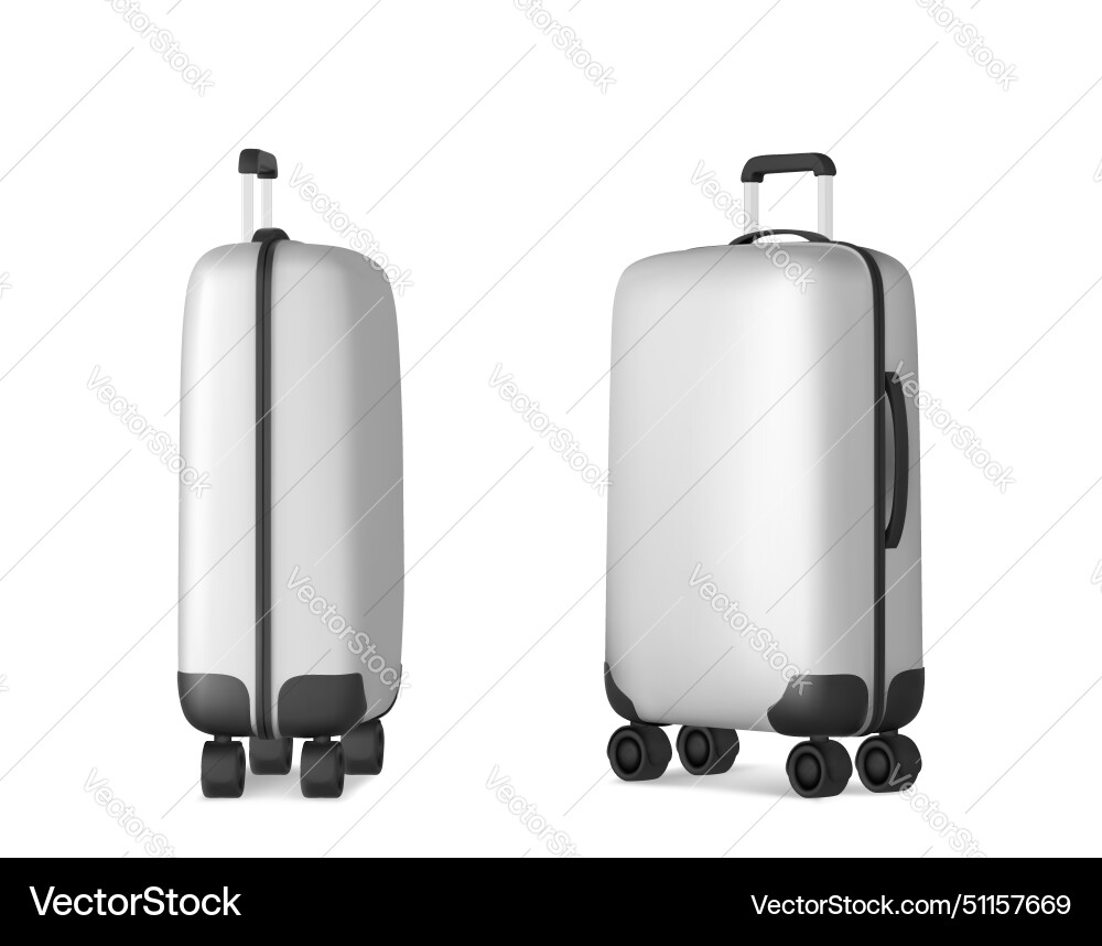 Travel suitcase set isolated on white background Vector Image