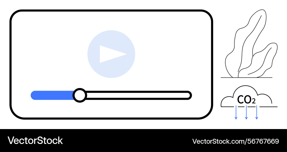 Video streaming progress bar and environmental Vector Image