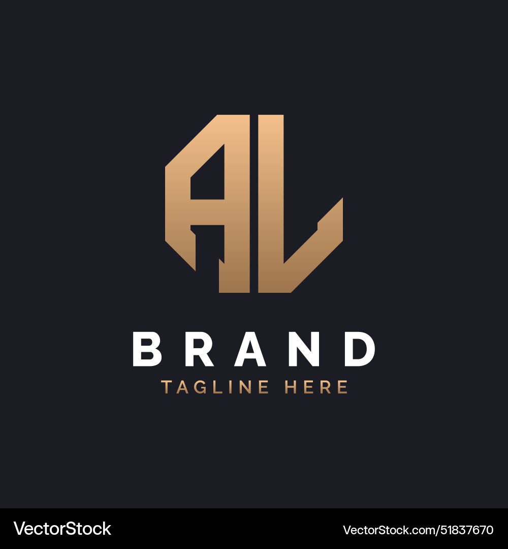 Al logo design modern minimal elegant and luxury Vector Image