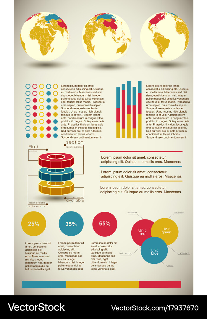 Business diagram template Royalty Free Vector Image