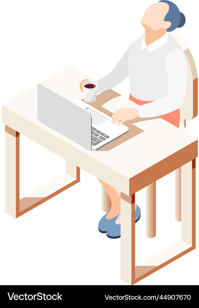 Dozing over work composition Royalty Free Vector Image