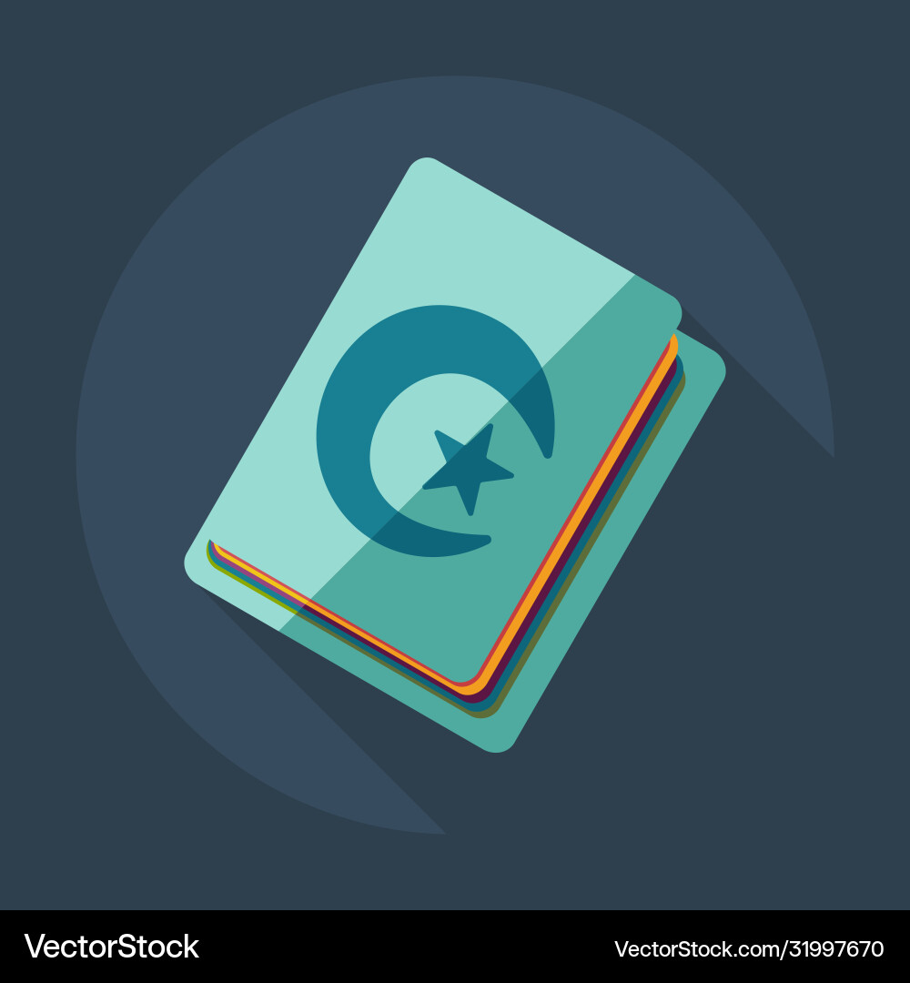 Flat modern design with shadow icons quran Vector Image