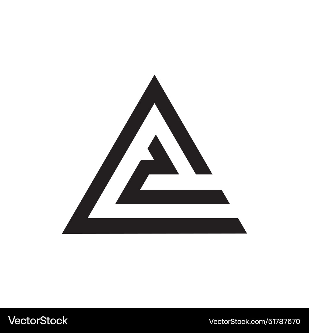 Letter az triangle shape modern branding logo Vector Image