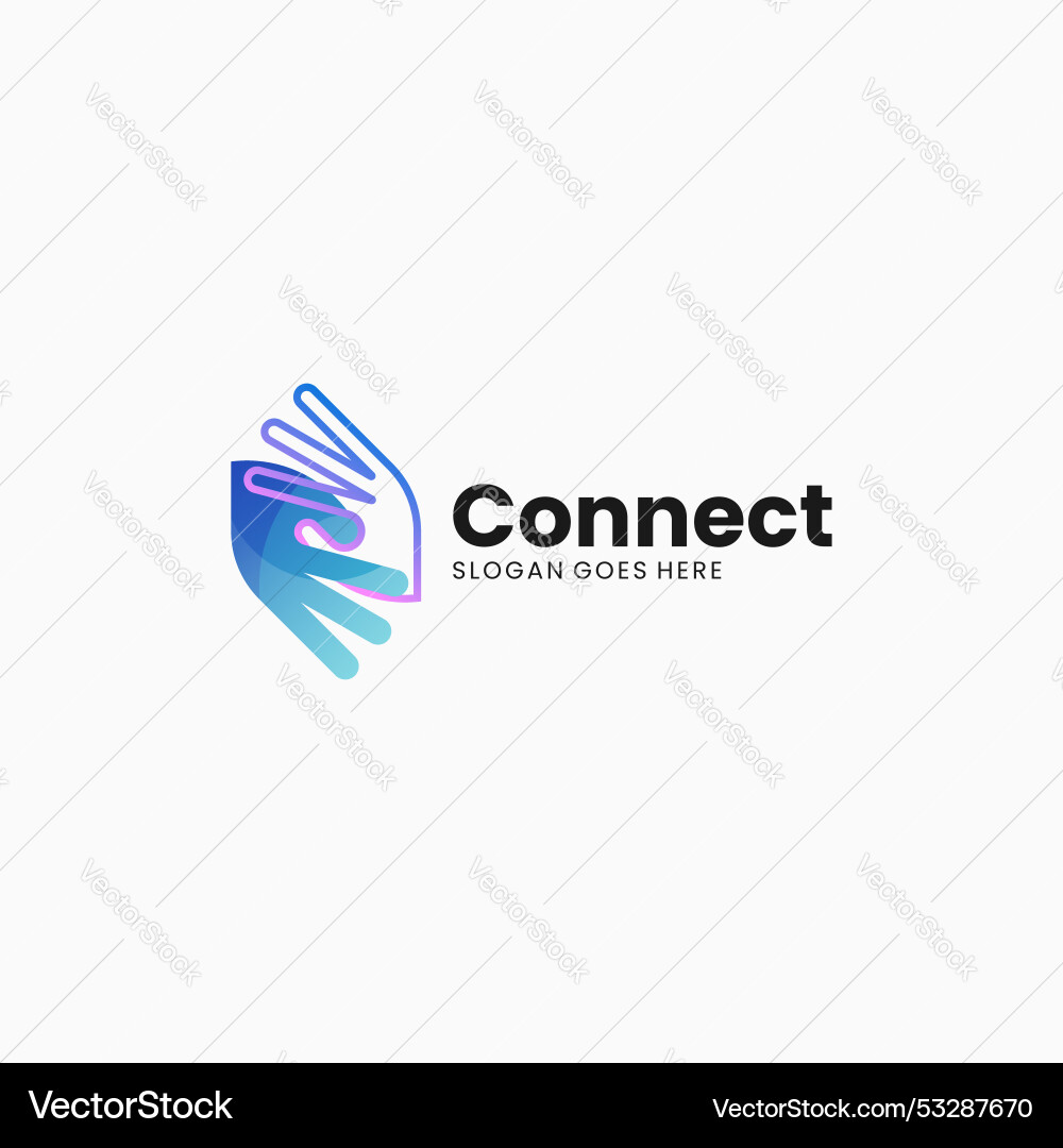 Logo finger gradient colorful style Royalty Free Vector