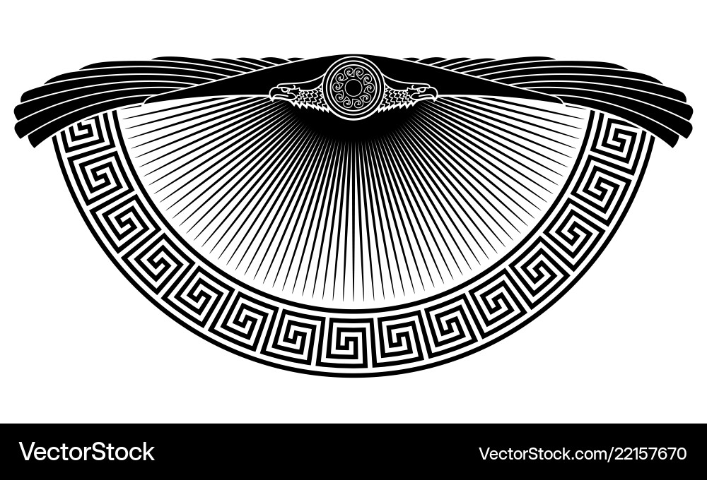 Solar Eagle: Ancient Nordic Symbol Royalty Free Vector Image