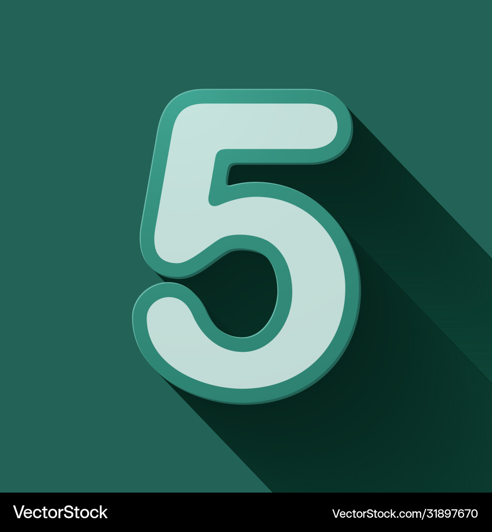 Volume icons number five Royalty Free Vector Image