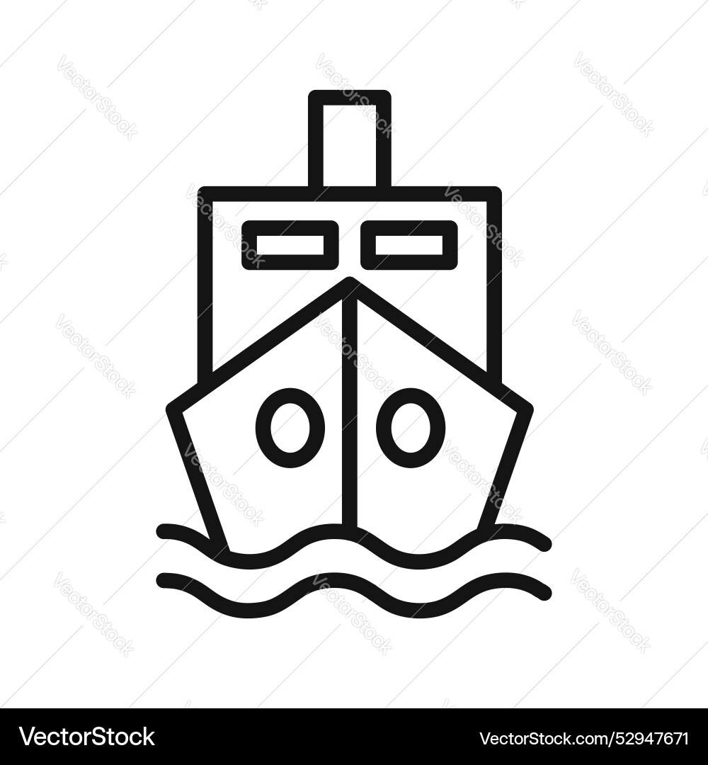 Cruise ship icon symbol on white background Vector Image