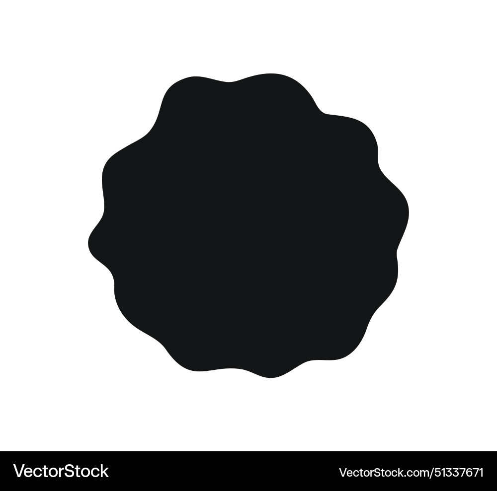 Doodle wave curve edge round frame hand drawn Vector Image