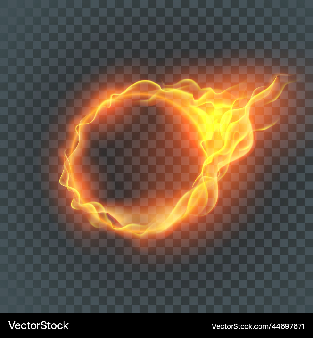 Fiery Circular Frame – Royalty-Free Vector | VectorStock