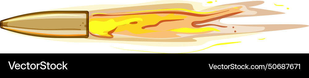 Flash bullet flying cartoon Royalty Free Vector Image