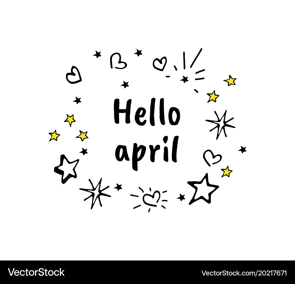 Hello spring cartoon sketch Royalty Free Vector Image