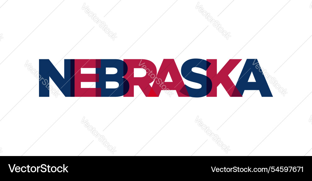 Nebraska usa typography slogan design america Vector Image