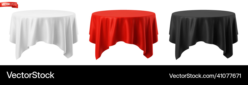 Realistic tablecloths Royalty Free Vector Image