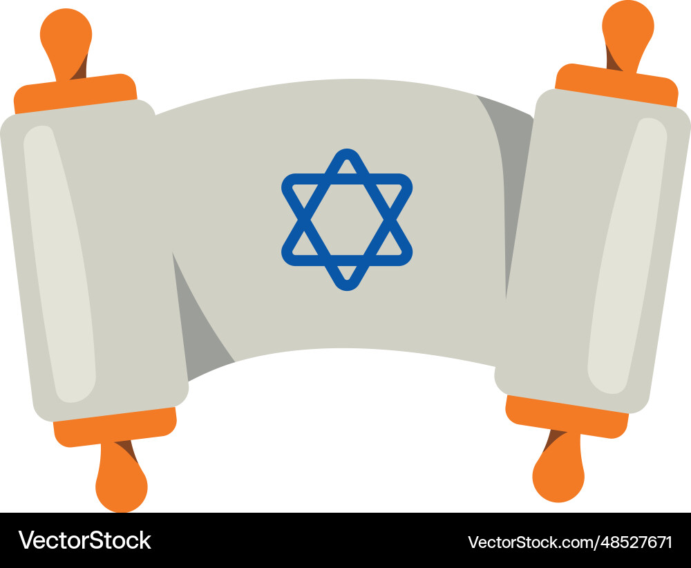 Torah scroll Royalty Free Vector Image - VectorStock