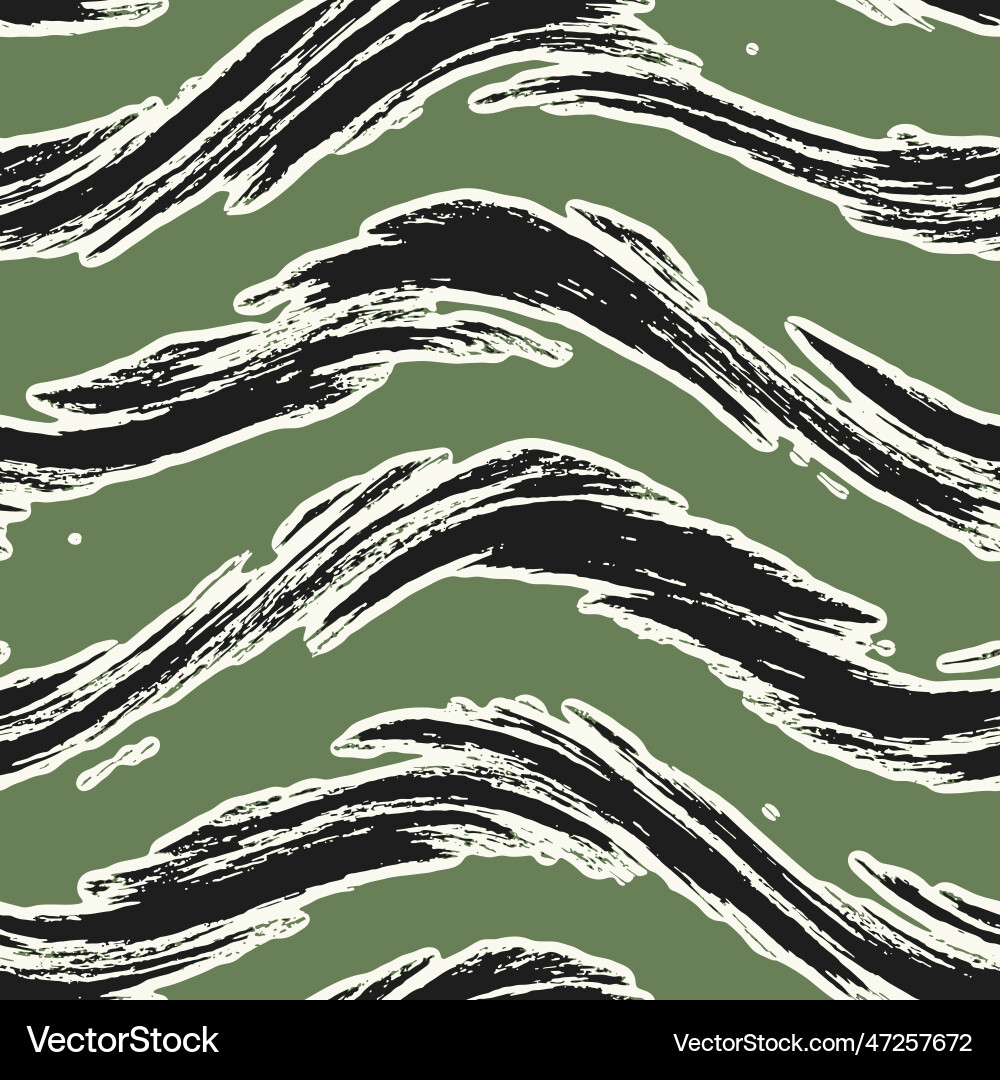 Brush stroke textured wavy pattern Royalty Free Vector Image