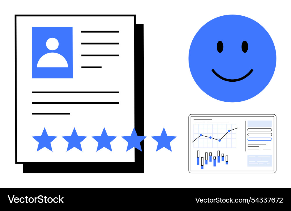 Employee performance review with positive feedback