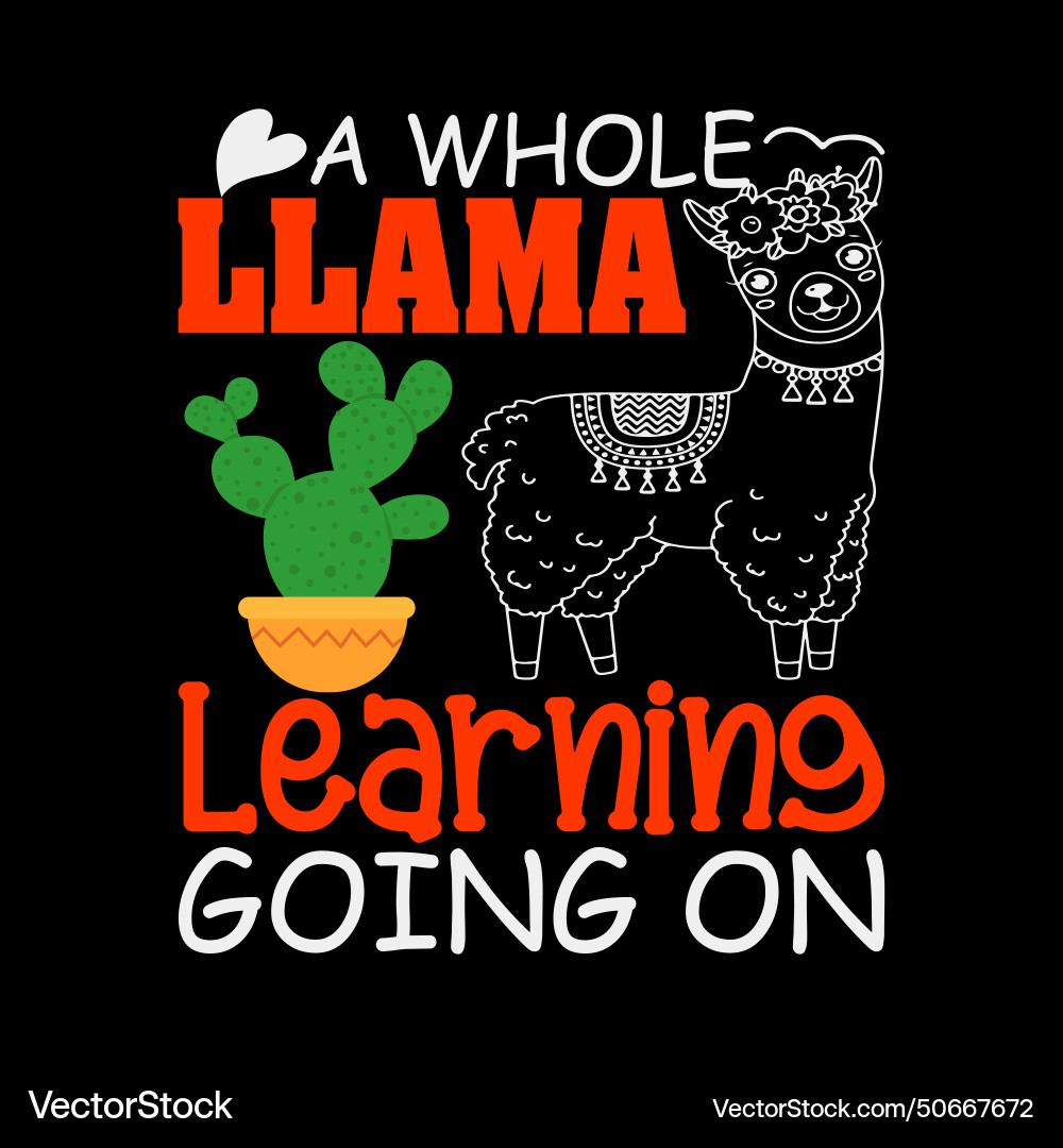 Llama learning t shirt teachers students alpaca lo