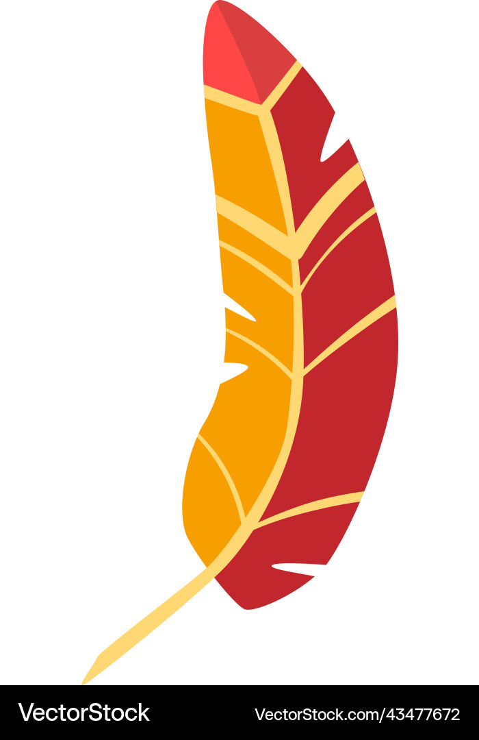 Maya costume feather composition Royalty Free Vector Image