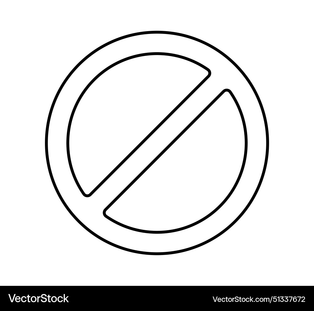 Prohibited circle sign prohibition icon ban icon Vector Image