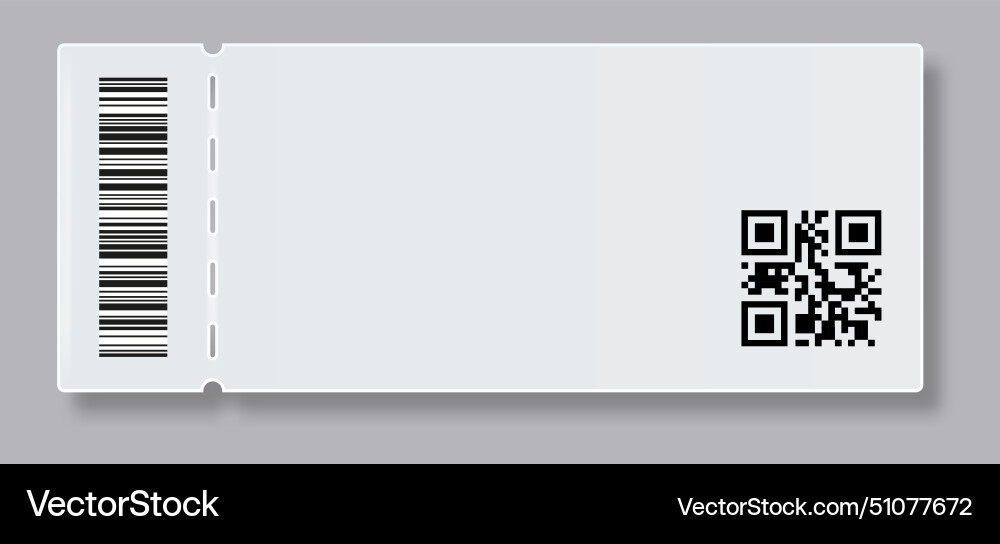 Ticket empty template concert movie theater Vector Image