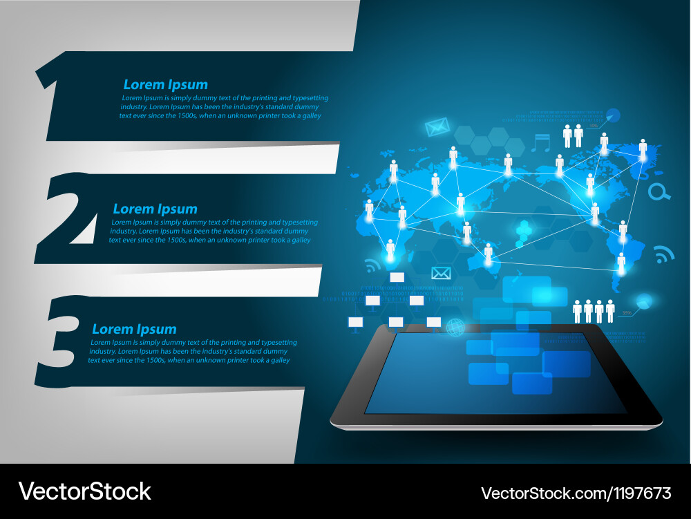 Business Network Process Diagram Royalty Free Vector Image