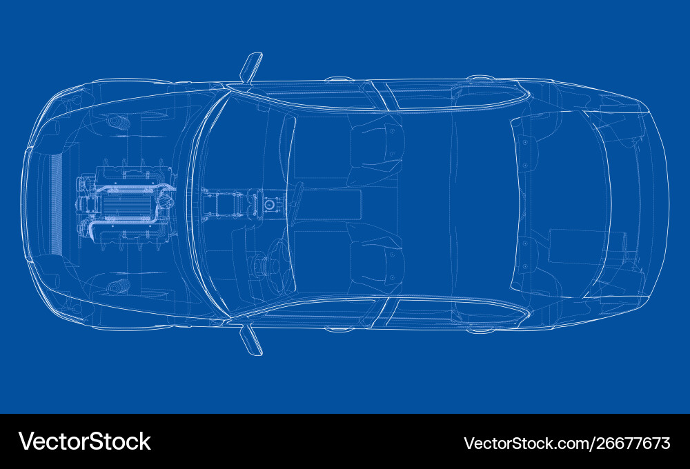 Concept car rendering 3d Royalty Free Vector Image