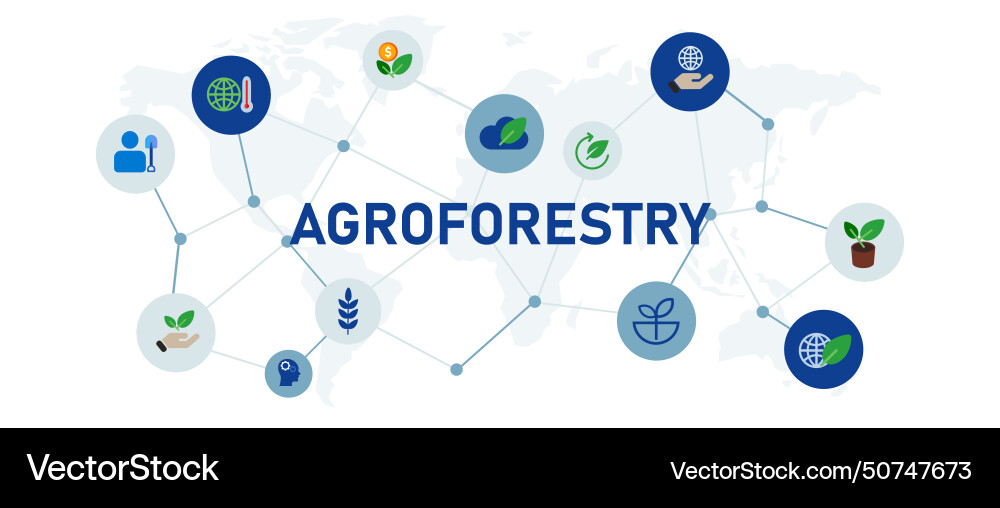 Icon agroforestry environment agriculture nature Vector Image