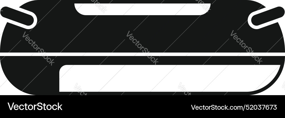 Inflatable rescue raft floating on water Vector Image